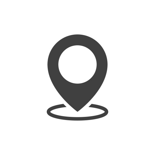 Location pin glyph icon and gps symbol Royalty Free Vector