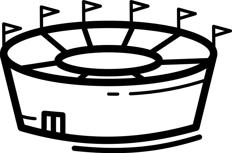 Sports stadium - icon Royalty Free Vector Image