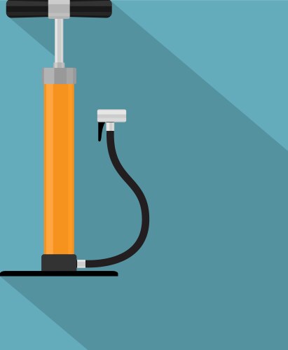 Bicycle pump icon green Royalty Free Vector Image