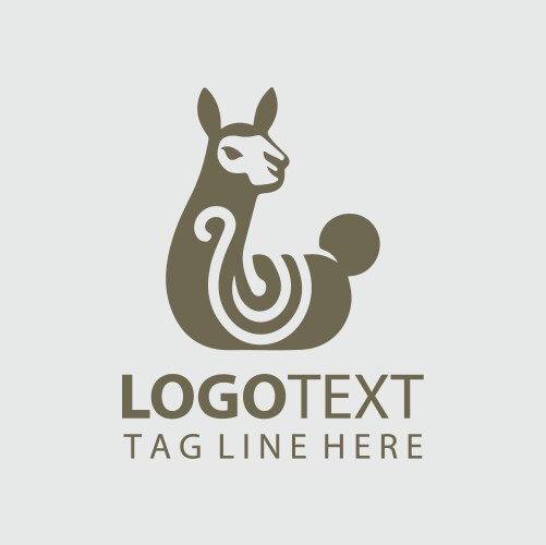 Llama logo Royalty Free Vector Image - VectorStock