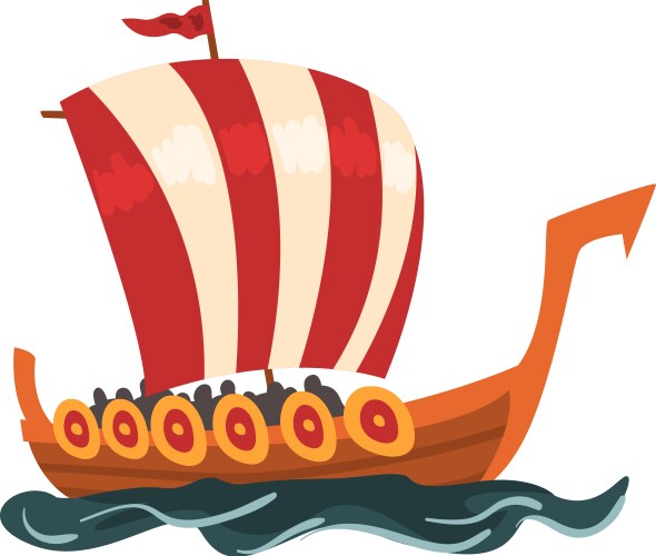 Viking Longboat Cartoon Vector Images (84)