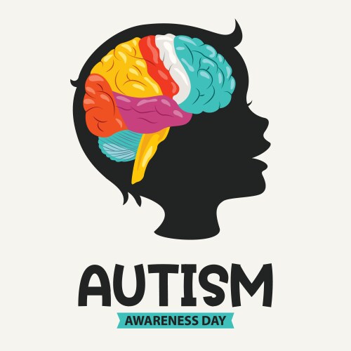 Concept drawing autism awareness Royalty Free Vector Image