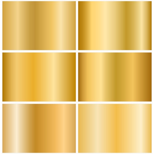 Set of gold gradient banners templates or website Vector Image