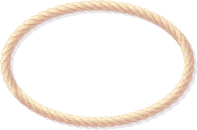 Round marine ropes frame for text Royalty Free Vector Image