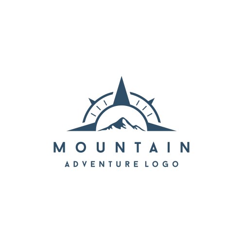 Compass logo icon north arrow orienteering Vector Image