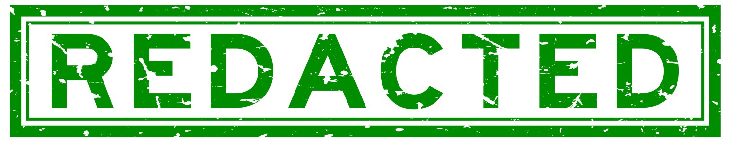 Grunge green redacted word rubber seal stamp Vector Image
