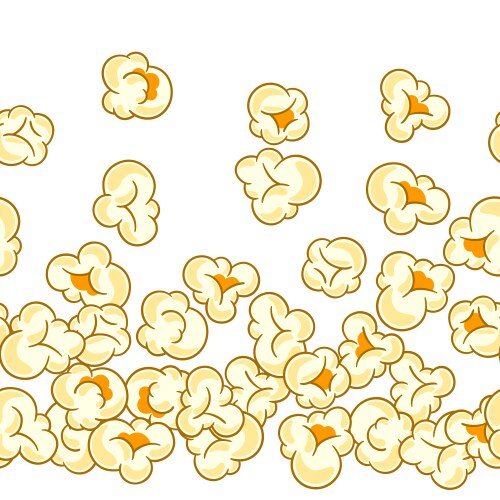 Background with popcorn image of snack food Vector Image
