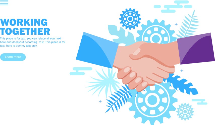 Handshake and congratulations in computer Vector Image