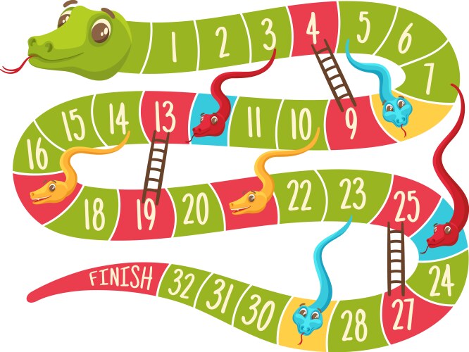 Colorful board game template Royalty Free Vector Image