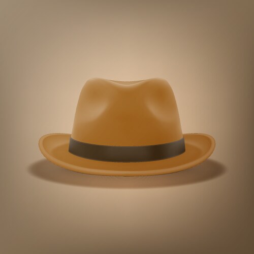 Cowboy leather hat isolated 3d realistic icon Vector Image