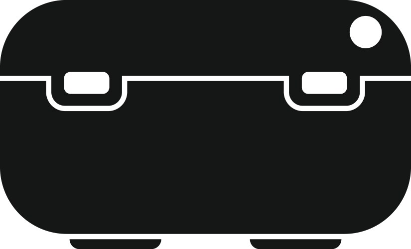 Black lunchbox icon simple style Royalty Free Vector Image