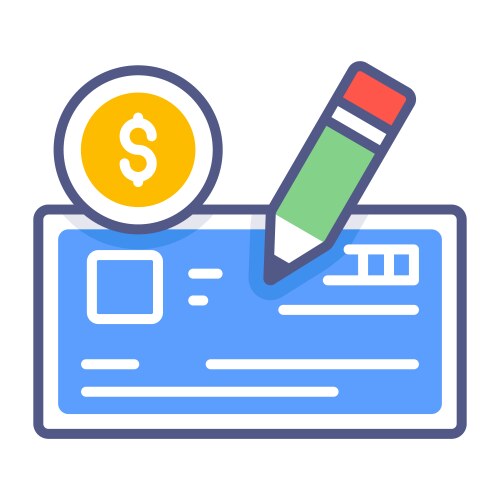 Cheque Royalty Free Vector Image - VectorStock