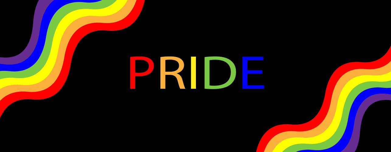 Lgbtq pride month banner rainbow Royalty Free Vector Image