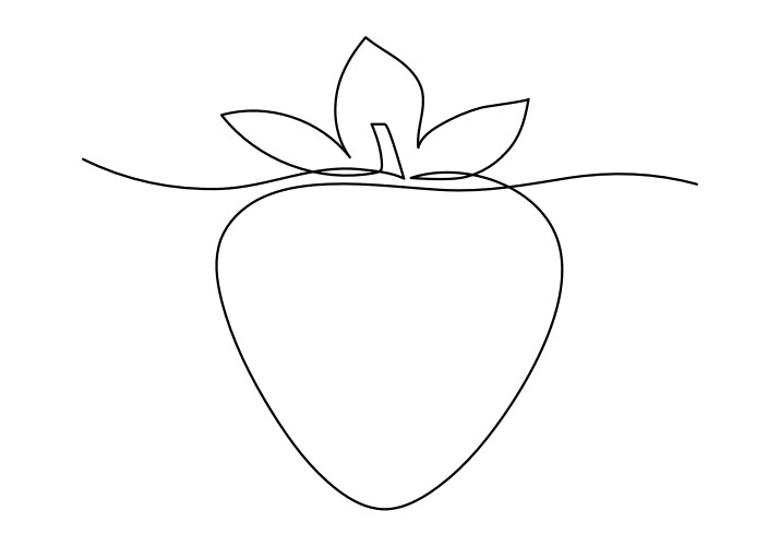 Continuous one line drawing of pineapple outline Vector Image