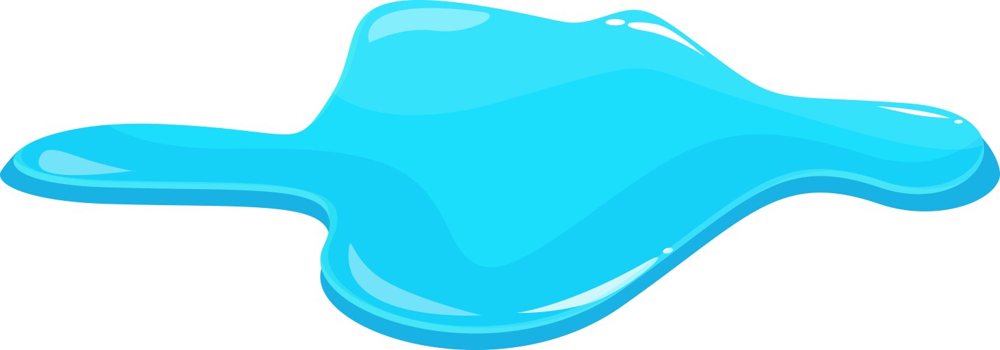 Blue liquid puddle spilling on the ground Vector Image