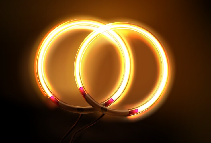 Image of colorful light trails with motion Vector Image