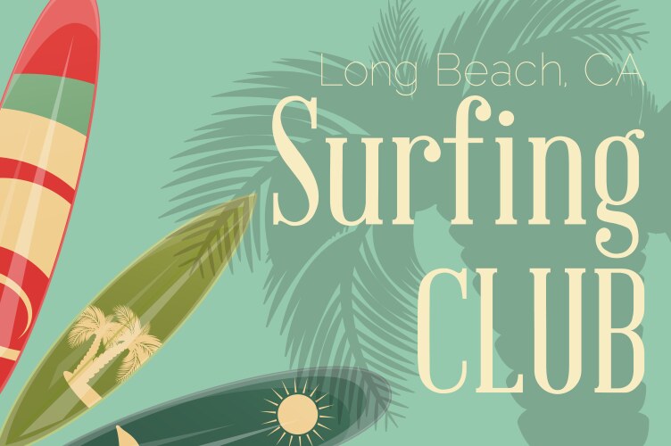 Surf neon icons Royalty Free Vector Image - VectorStock