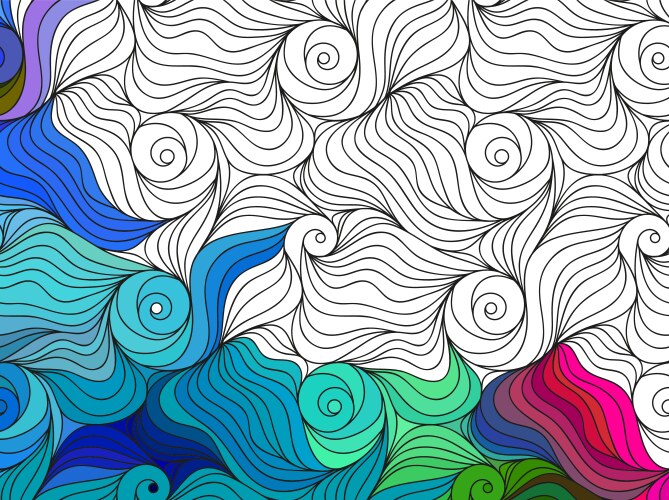 Seamless abstract hand-drawn pattern Royalty Free Vector