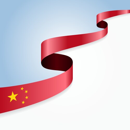 Ribbon with flag of china macau and hong kong Vector Image