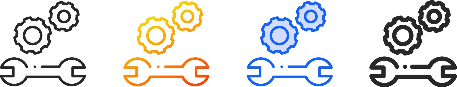 Crane truck iconthin linear gradient blue stroke Vector Image