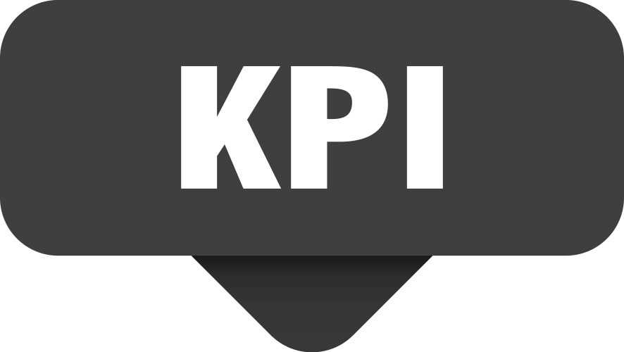 Kpi sticker sign on transparent background Vector Image