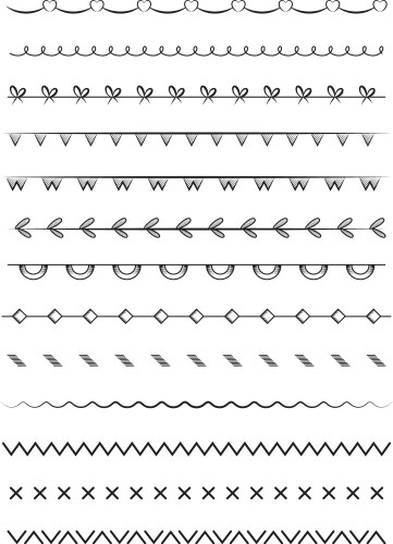 Text dividers and arrows Royalty Free Vector Image