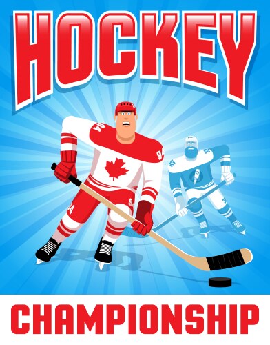 Ice hockey poster Royalty Free Vector Image - VectorStock