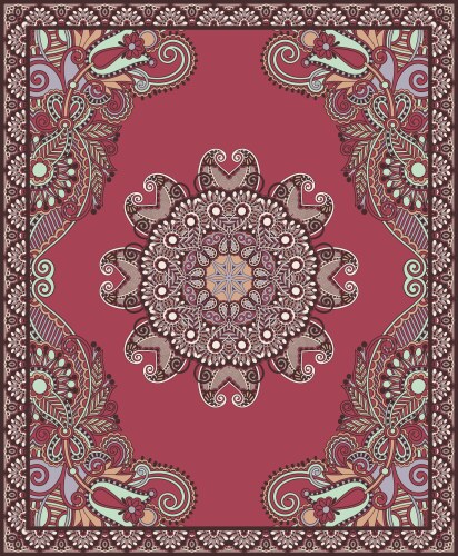 Oriental floral ornamental seamless carpet Vector Image