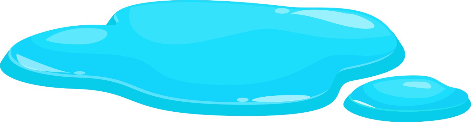 Cartoon puddle of mud spilling on the ground Vector Image