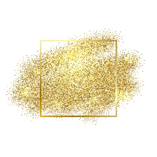 Luxury gold glitter frame Royalty Free Vector Image