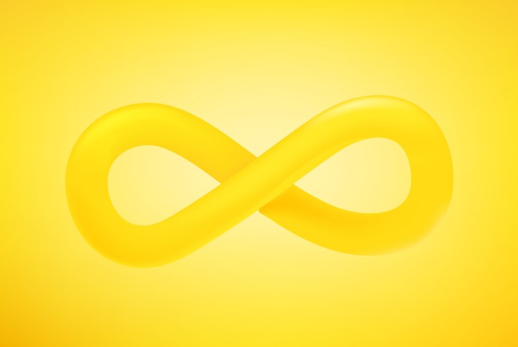 Infinity sign from glowing red neon line Vector Image