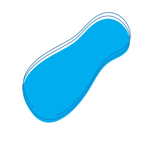 Blob icon with three bumps Royalty Free Vector Image