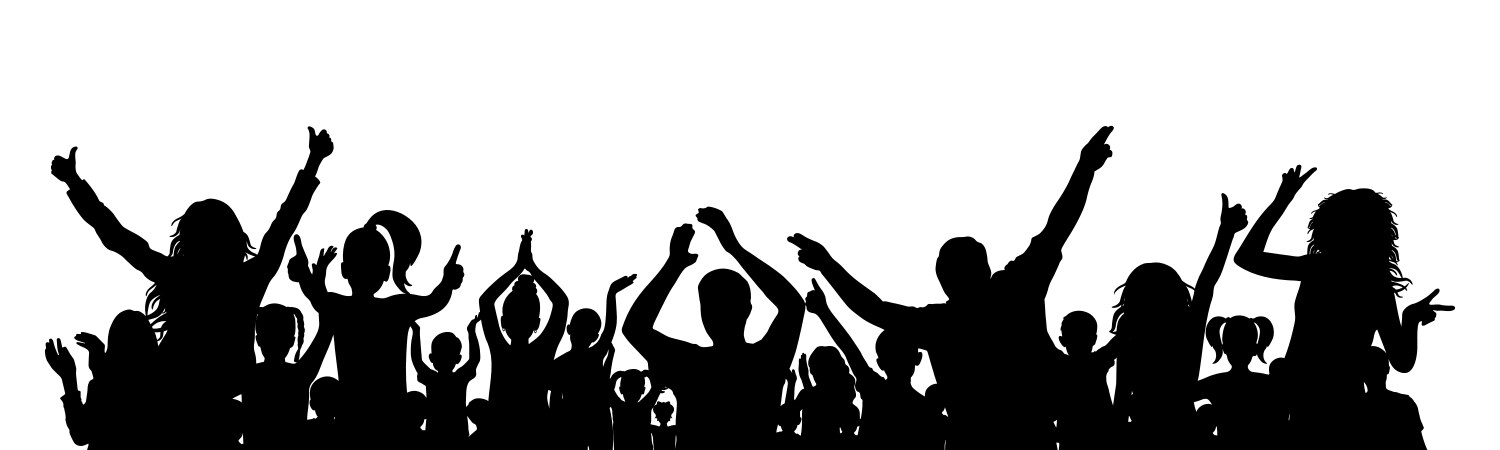 Crowd of People Silhouette Royalty Free Vector Image
