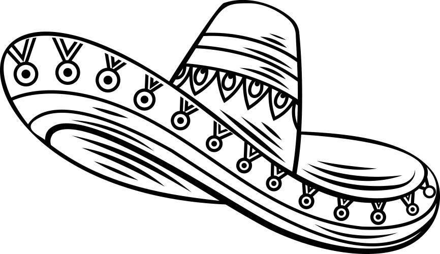 Sombrero hat design Royalty Free Vector Image - VectorStock