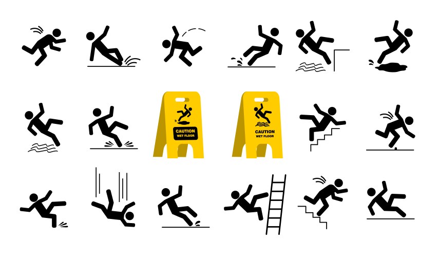 Slips Trips and Falls Vector Images (over 1,000)