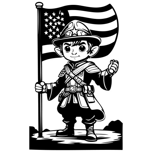 Black and Gray Us Flag Vector Images (over 5,300)