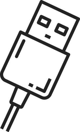 Usb charging plug icon Royalty Free Vector Image