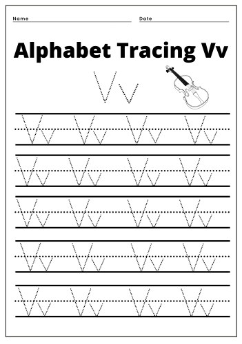 Tracing alphabet aa Royalty Free Vector Image - VectorStock