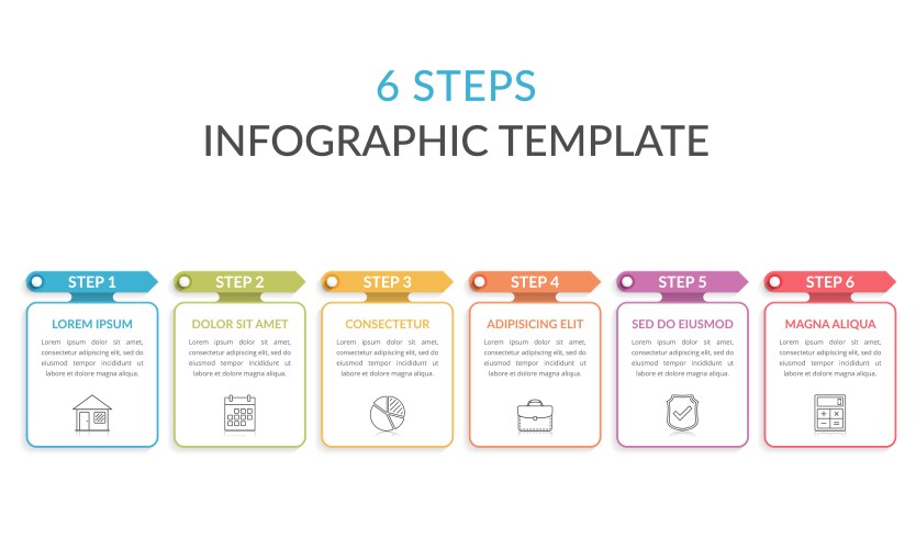 Step infographic with 5 options Royalty Free Vector Image