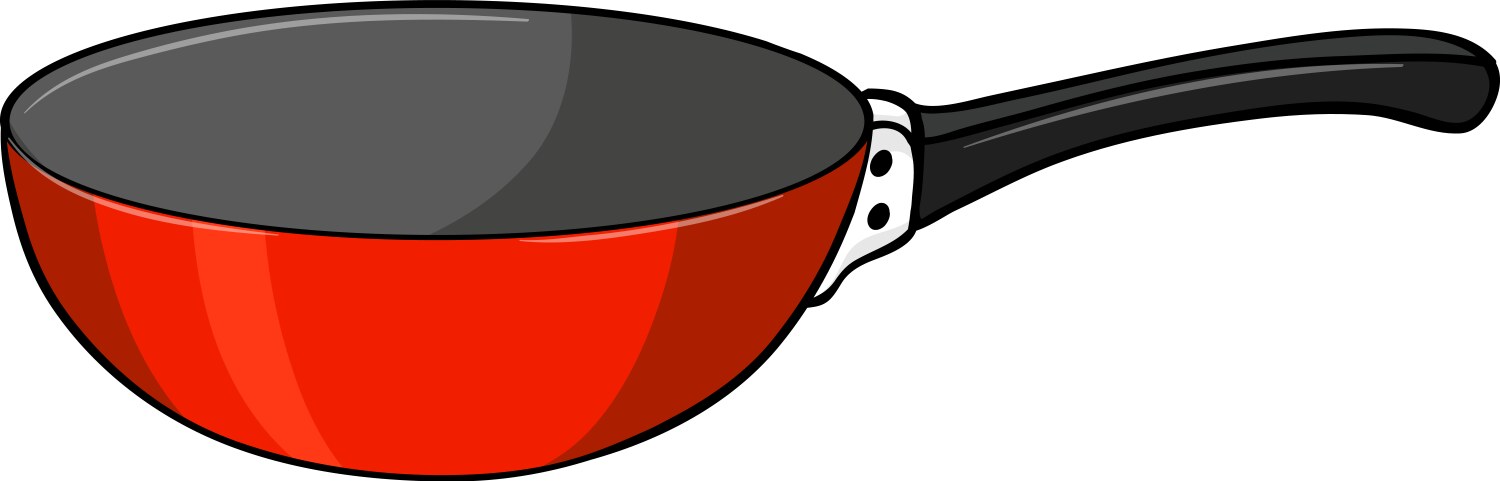 Red pan with lid kitchen Royalty Free Vector Image