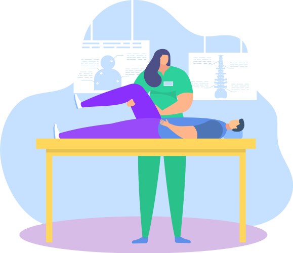 Physiotherapy seamless pattern Royalty Free Vector Image