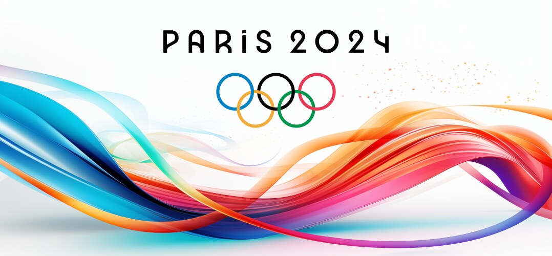 Summer olympics banner paris 2024 sport Royalty Free Vector