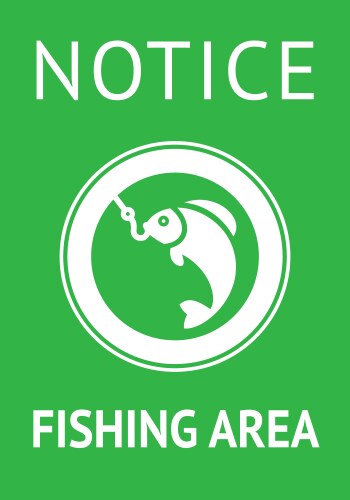 Label fishing allowed for print Royalty Free Vector Image