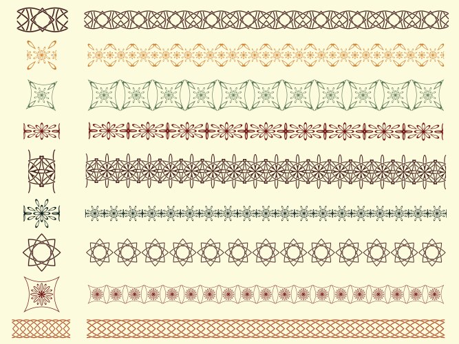 Arabic and islamic seamless border ornament Vector Image