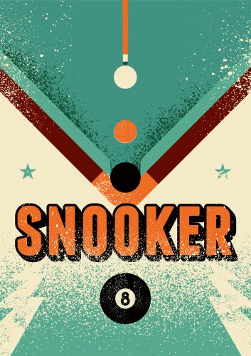 Snooker championship vintage grunge poster Vector Image
