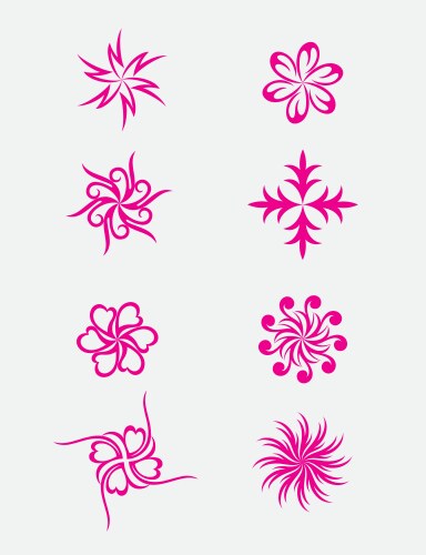 Colorful abstract flowers Royalty Free Vector Image