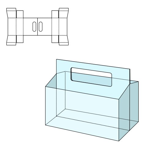 Cardboard folding box die cut template Royalty Free Vector