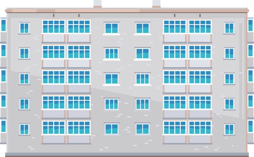 Eight story building Royalty Free Vector Image