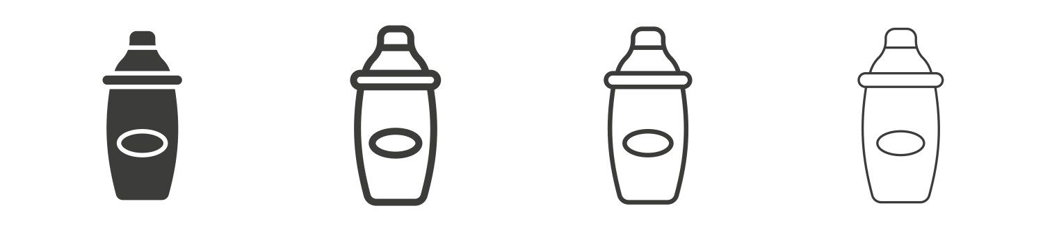 Protein shaker icon symbol on white background Vector Image