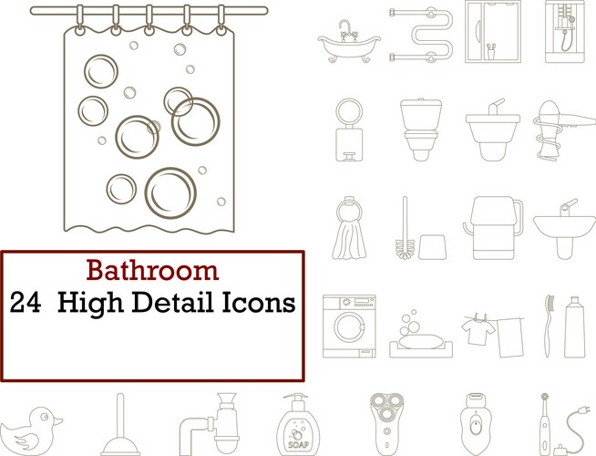 Restroom bathroom icon set Royalty Free Vector Image